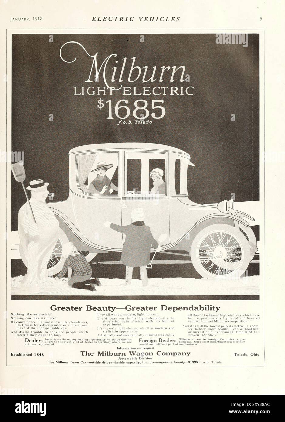 Milburn Light Electric Car, by the Milburn Wagon Company. Vintage ...