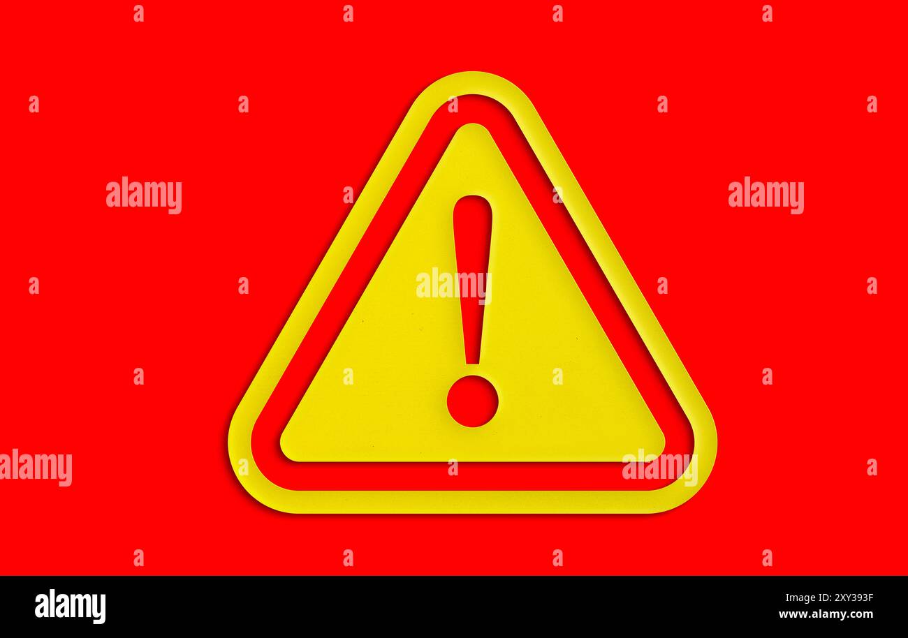 red warning sign Stock Photo - Alamy