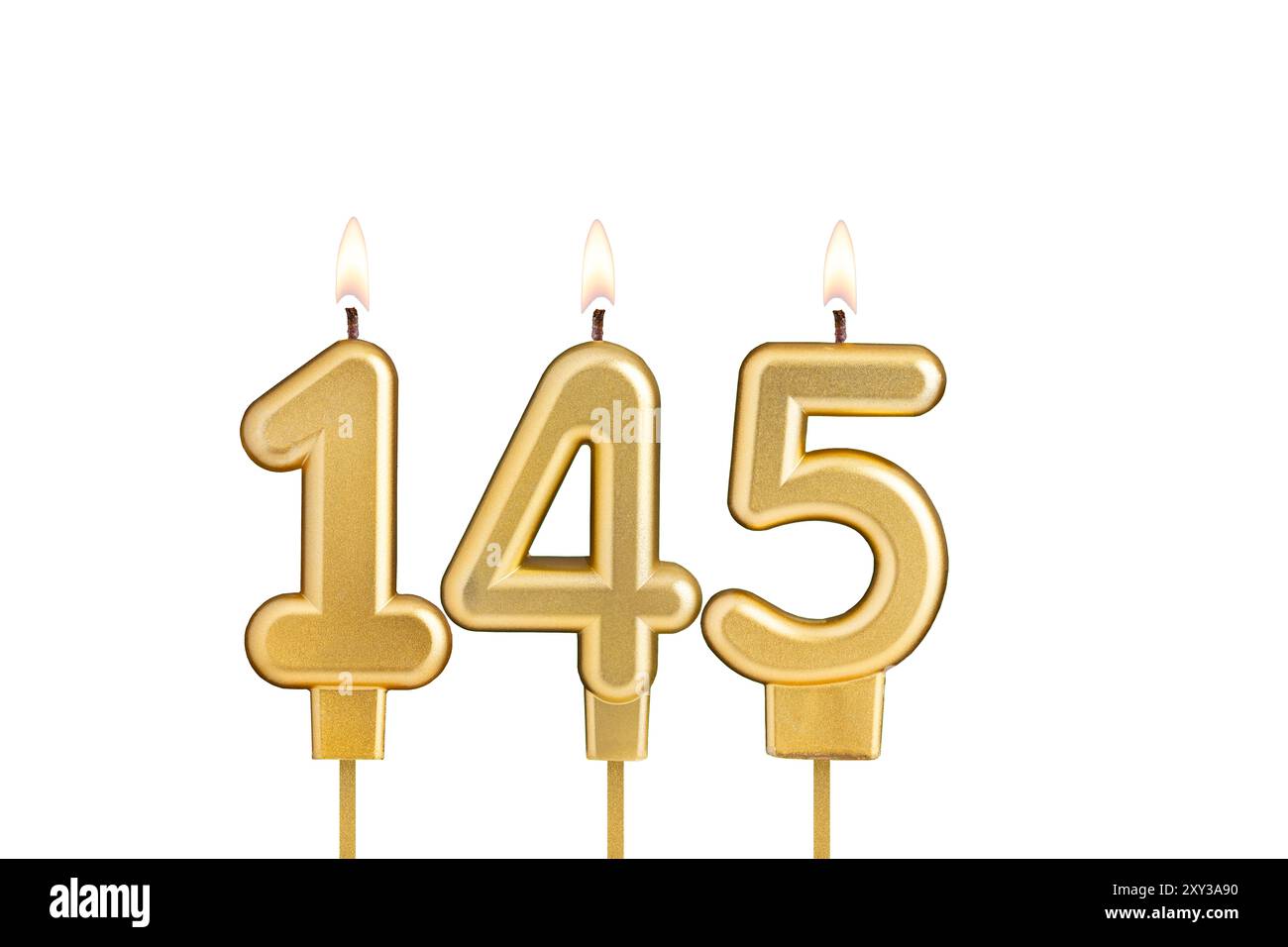 Birthday candle number 145 on white background Stock Photo - Alamy