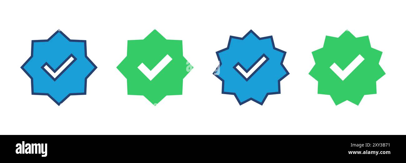 verified icon vector. verification check mark. approved icon Stock Vector Image & Art - Alamy
