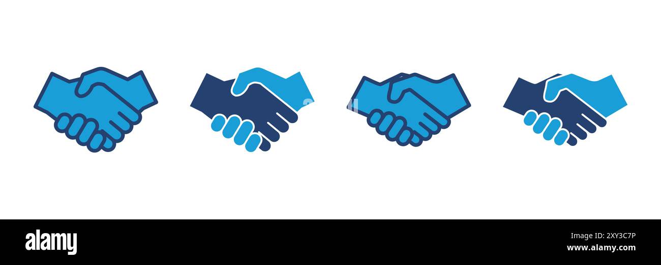 Handshake icon vector. business handshake. contact agreement Stock ...