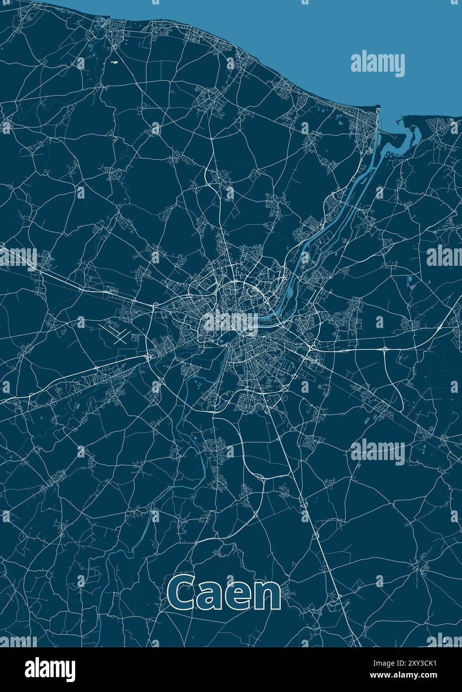 Map of caen hi-res stock photography and images - Alamy