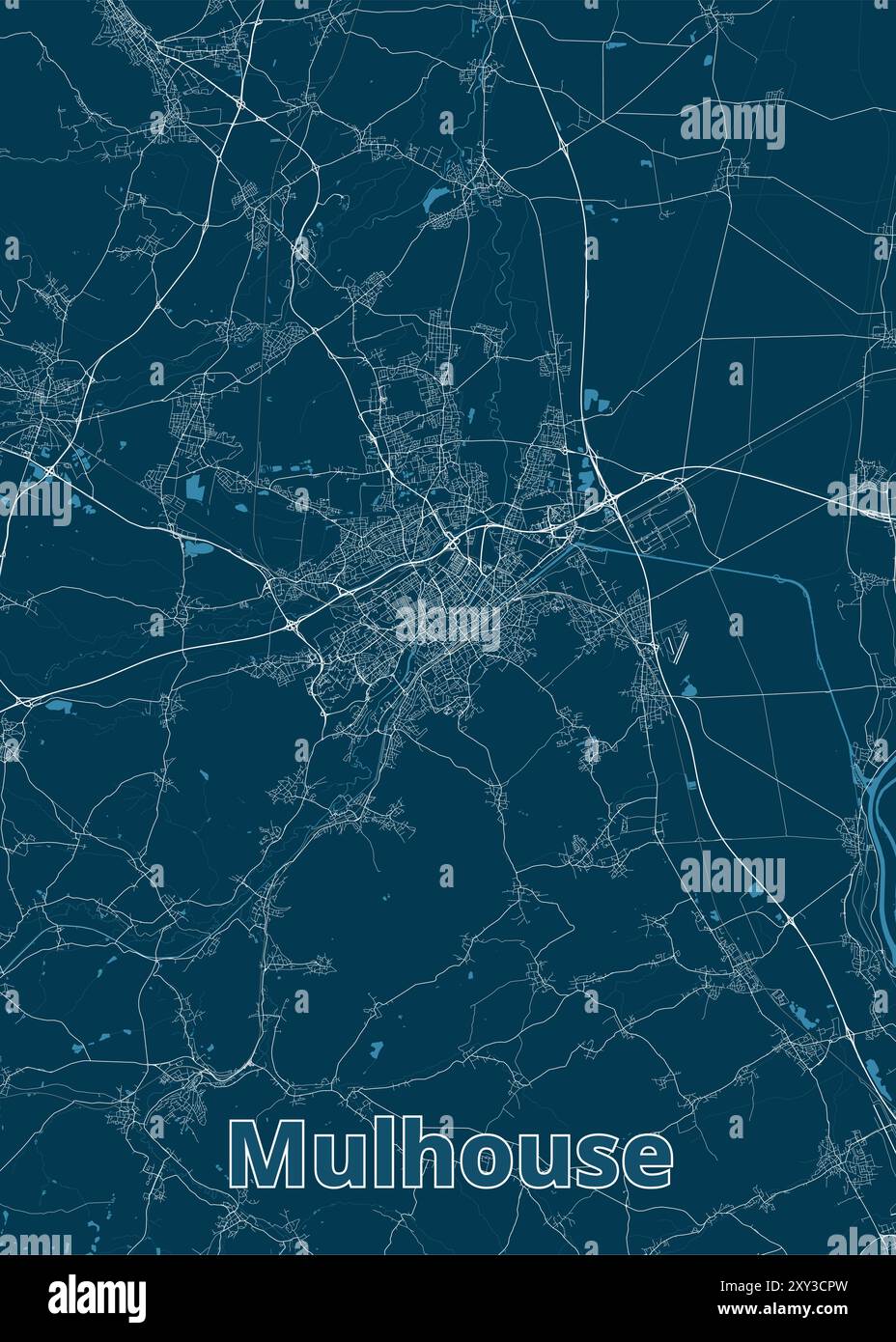 Mulhouse map hi-res stock photography and images - Alamy