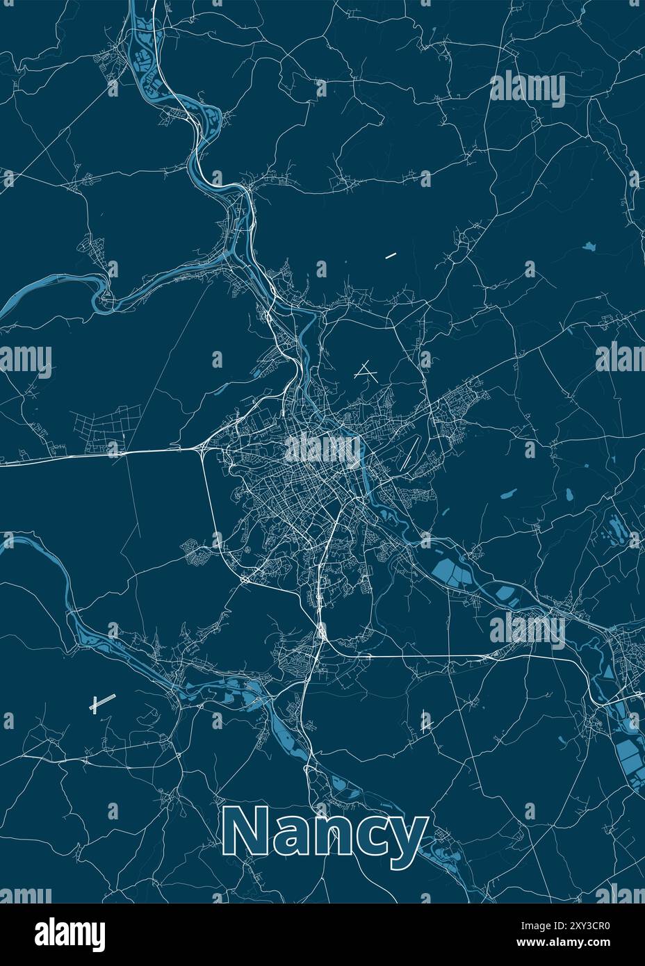 Nancy vector map hi-res stock photography and images - Alamy