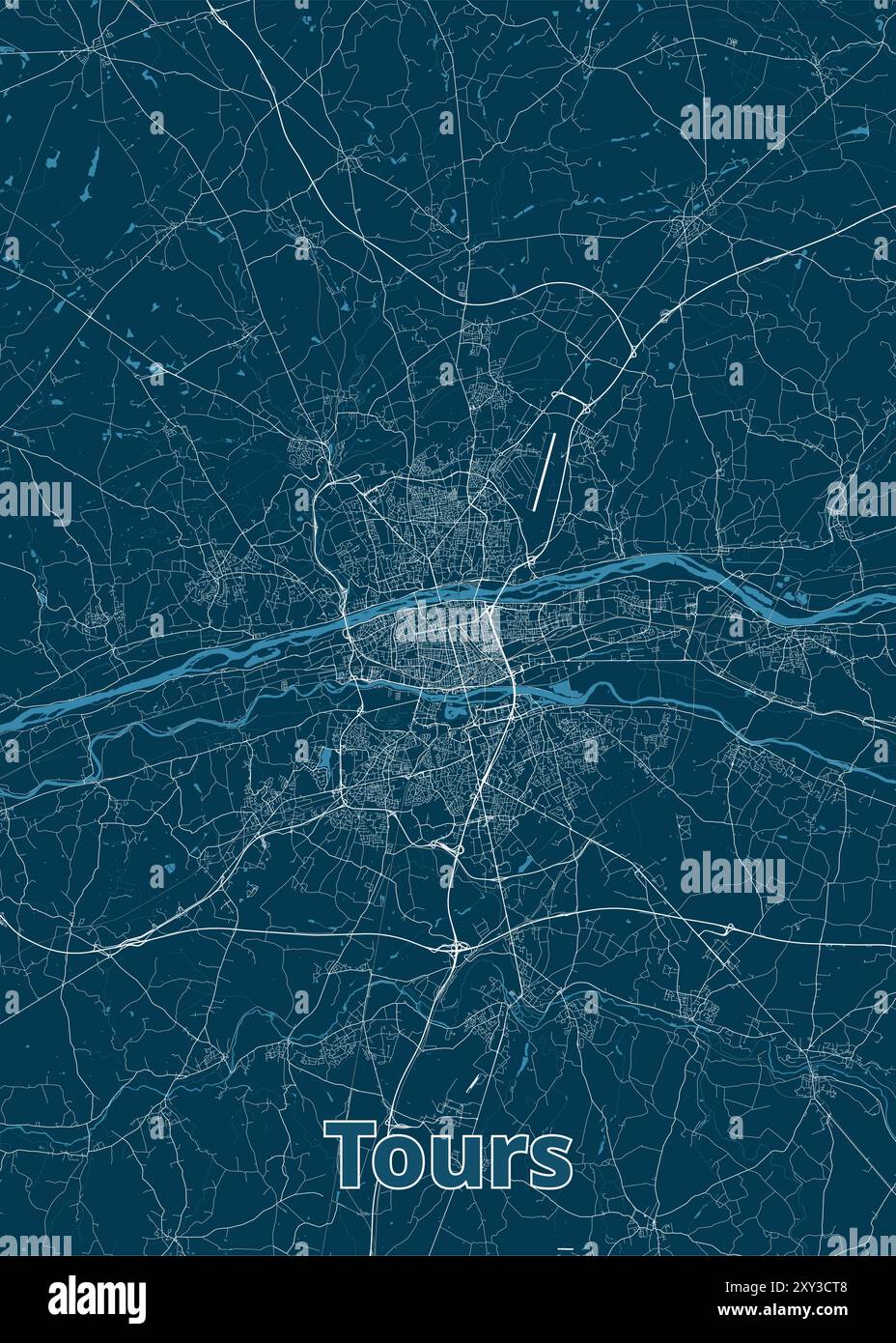 Map of tours Stock Vector Images - Alamy