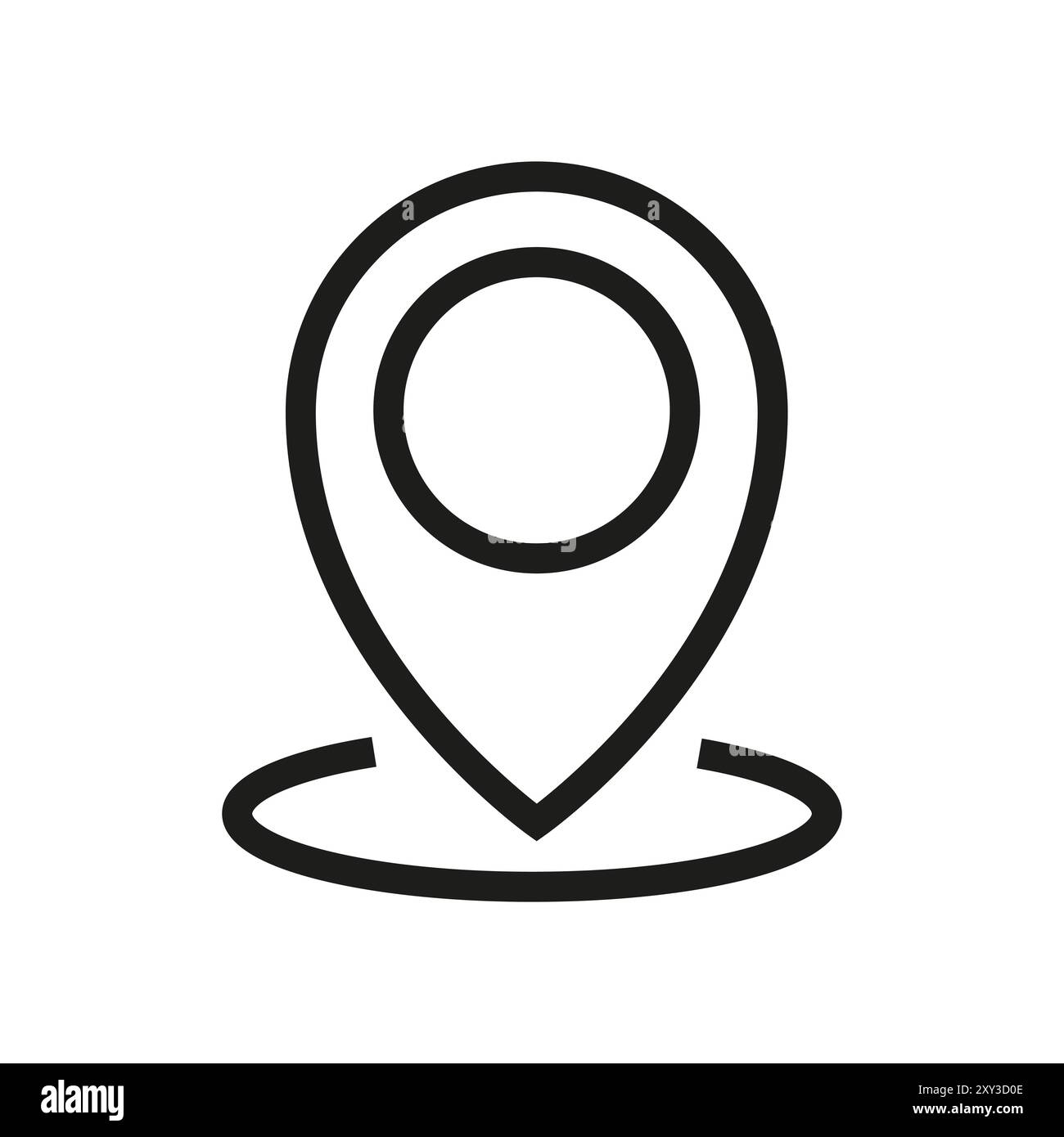 Location pin icon. Map marker symbol. Geolocation vector. Simple ...
