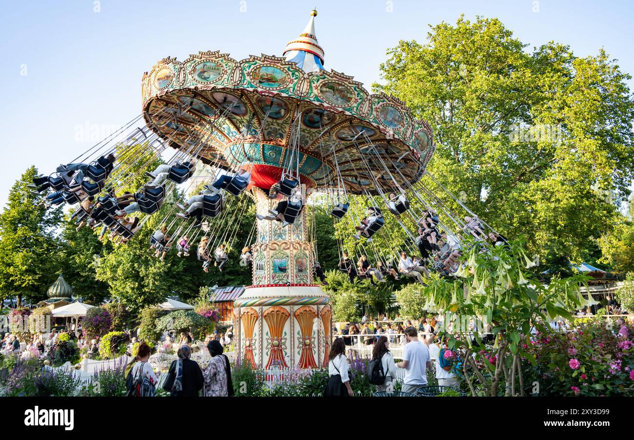Copenhagen, Denmark - July 25, 2024: Tivoli Gardens is world famous ...