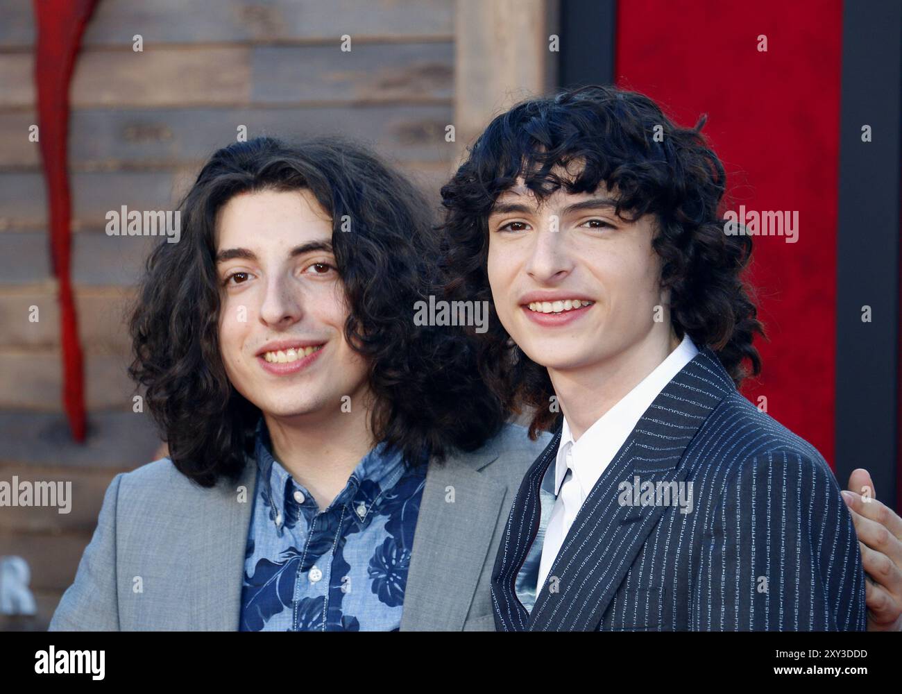 Finn Wolfhard and Nick Wolfhard at the Los Angeles premiere of 'It ...