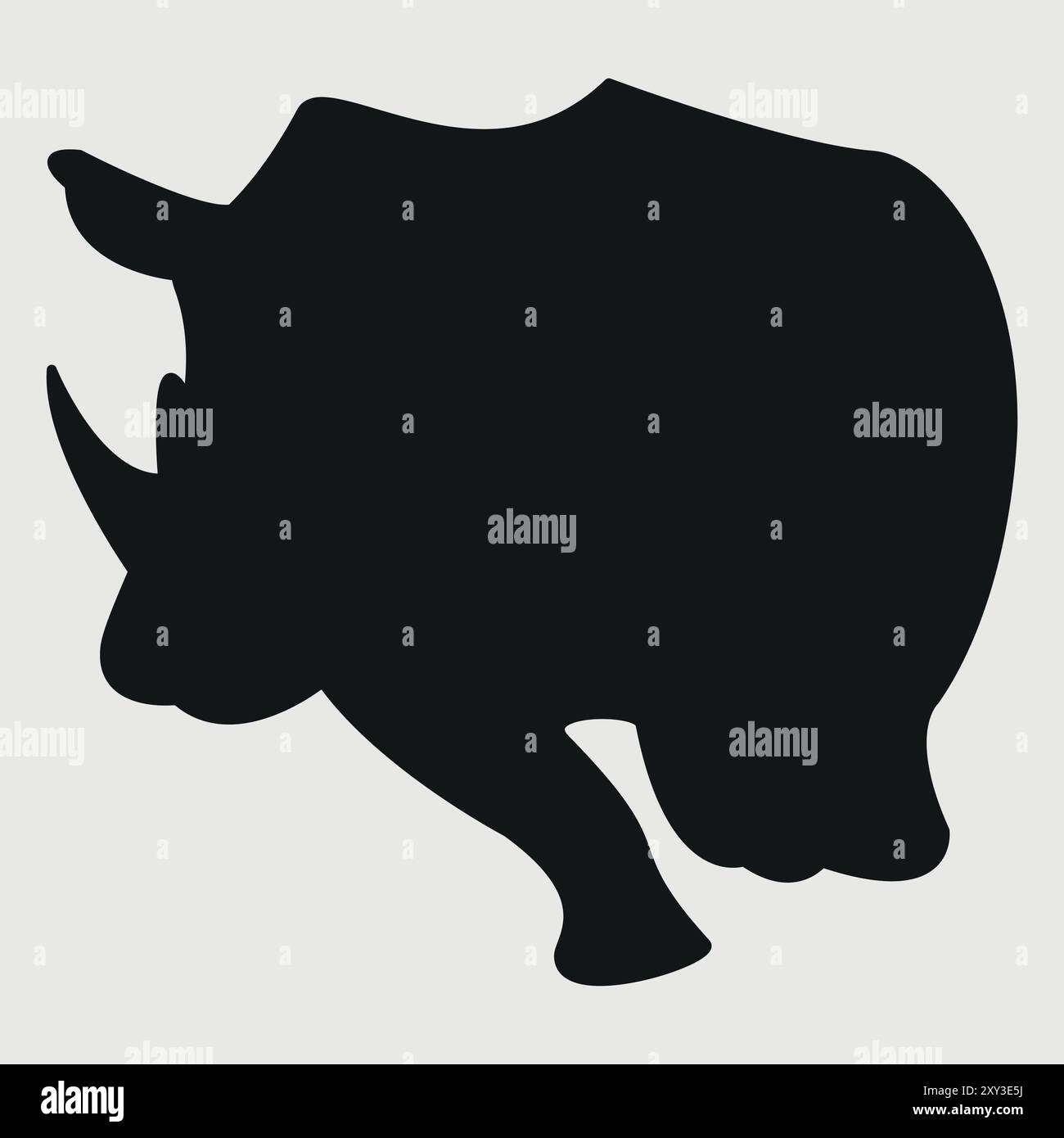 Rhino grey illustration, vector rhino and rhino animal vector ...