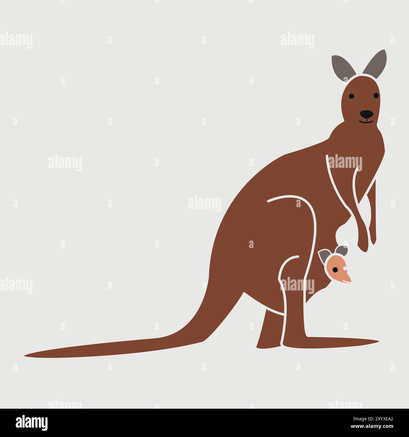 kangaroo australia animal. vector illustration, kangaroo vector ...