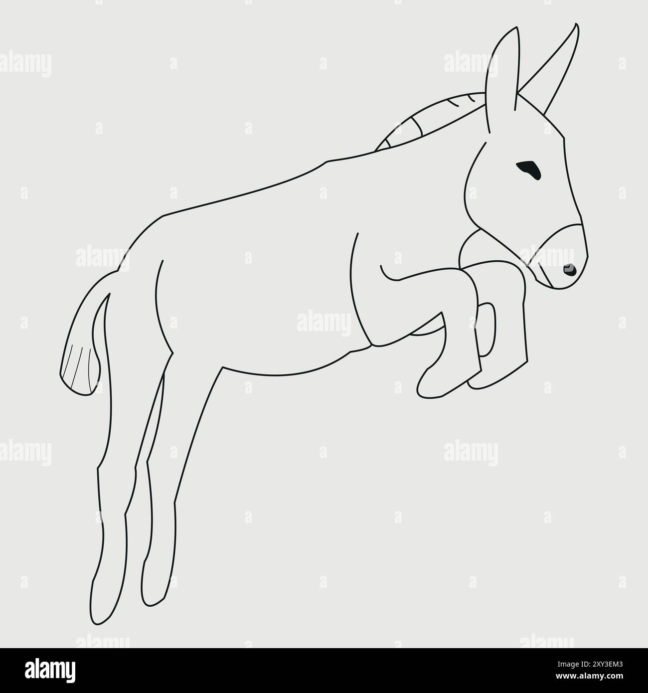 donkey vector, donkey illustration, donkey animal, vector illustration ...