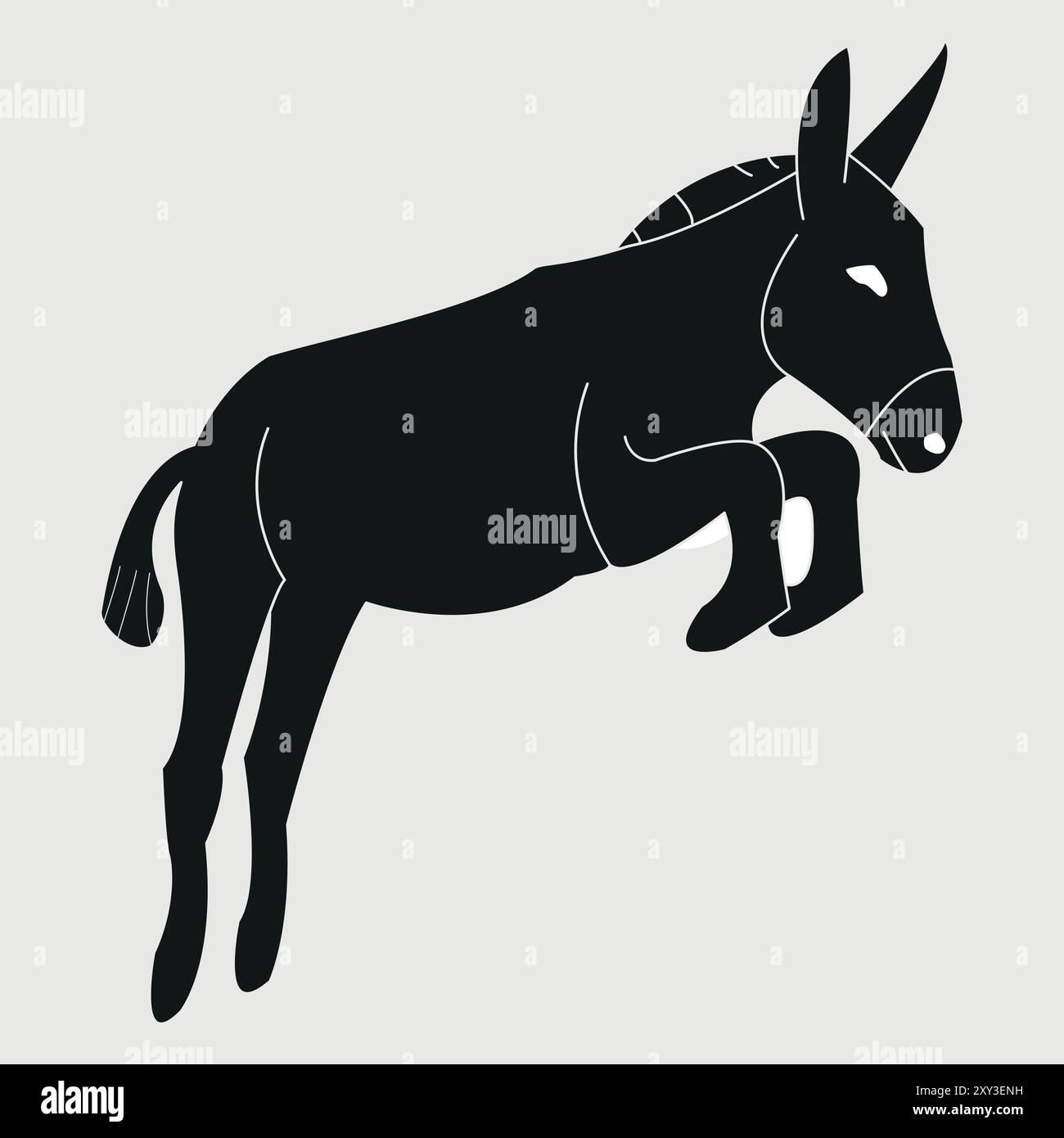 donkey vector, donkey illustration, donkey animal, vector illustration ...