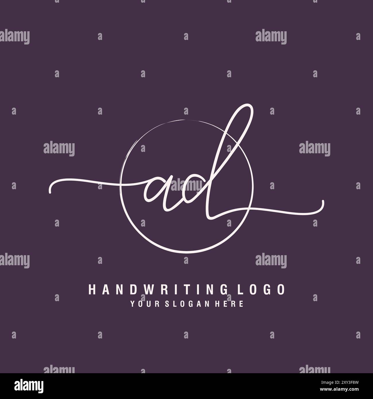 Initial letter logo ad vector vectors hi-res stock photography and ...