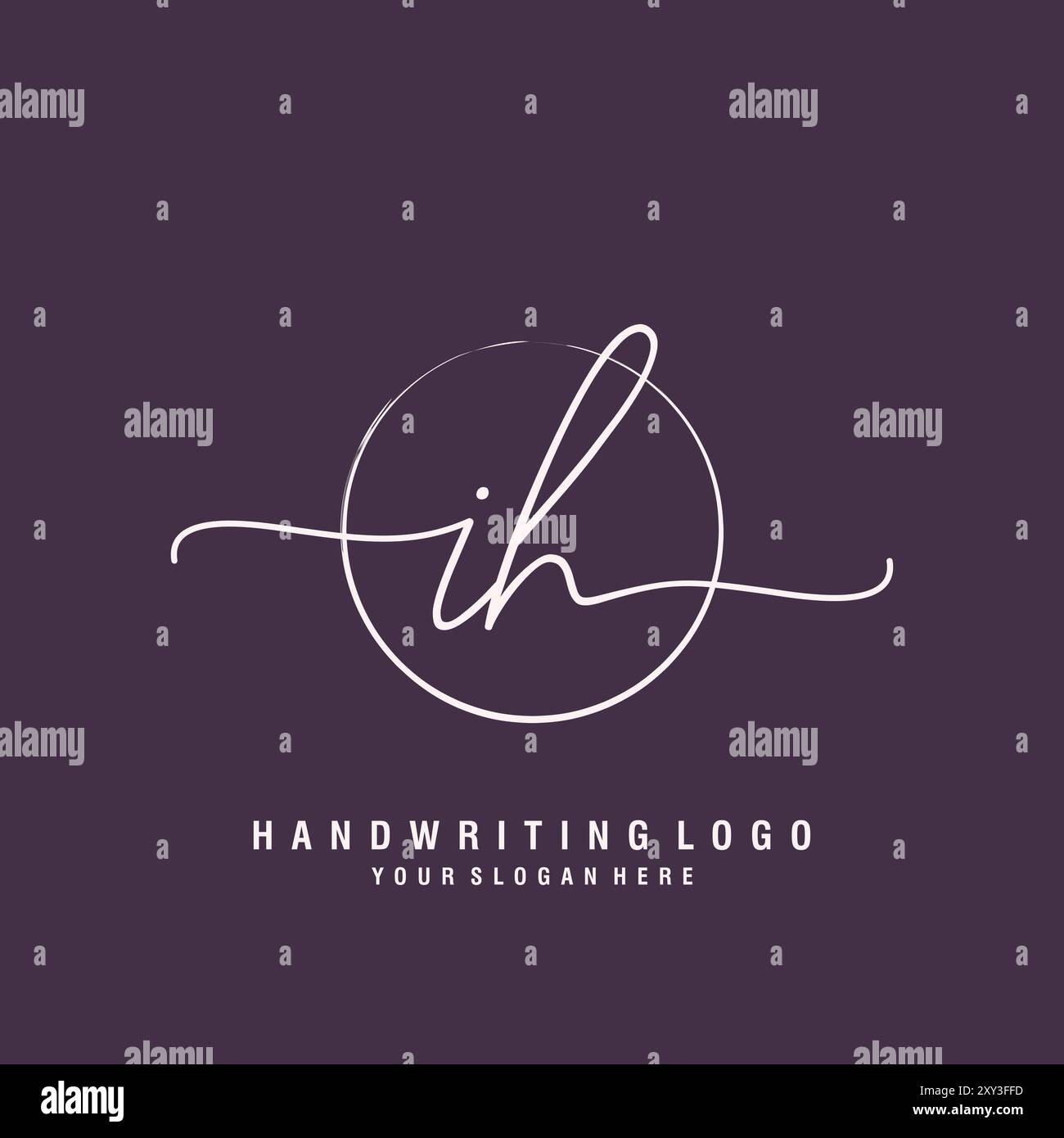 Ih minimal logo Stock Vector Images - Alamy