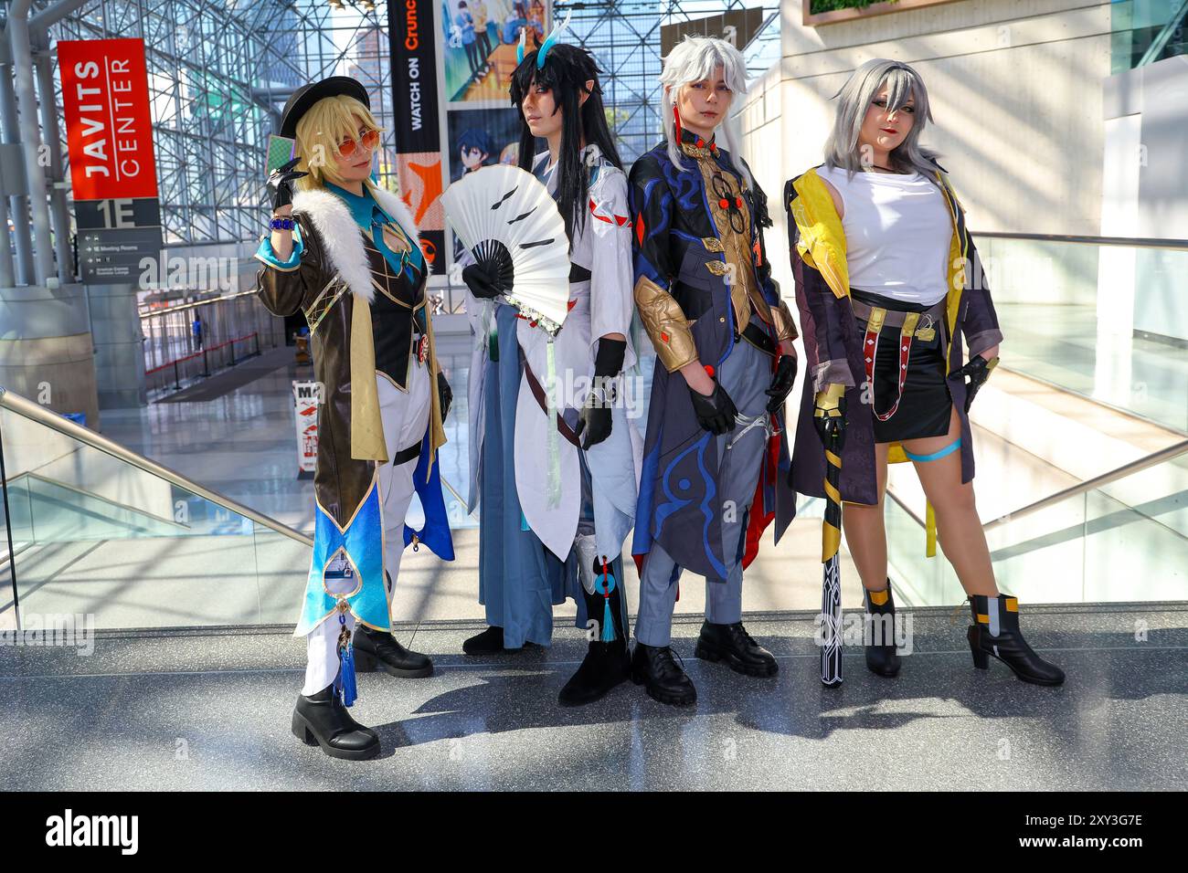 Cosplayers dressed as characters from Honkai Star Rail attend the 2024 ...