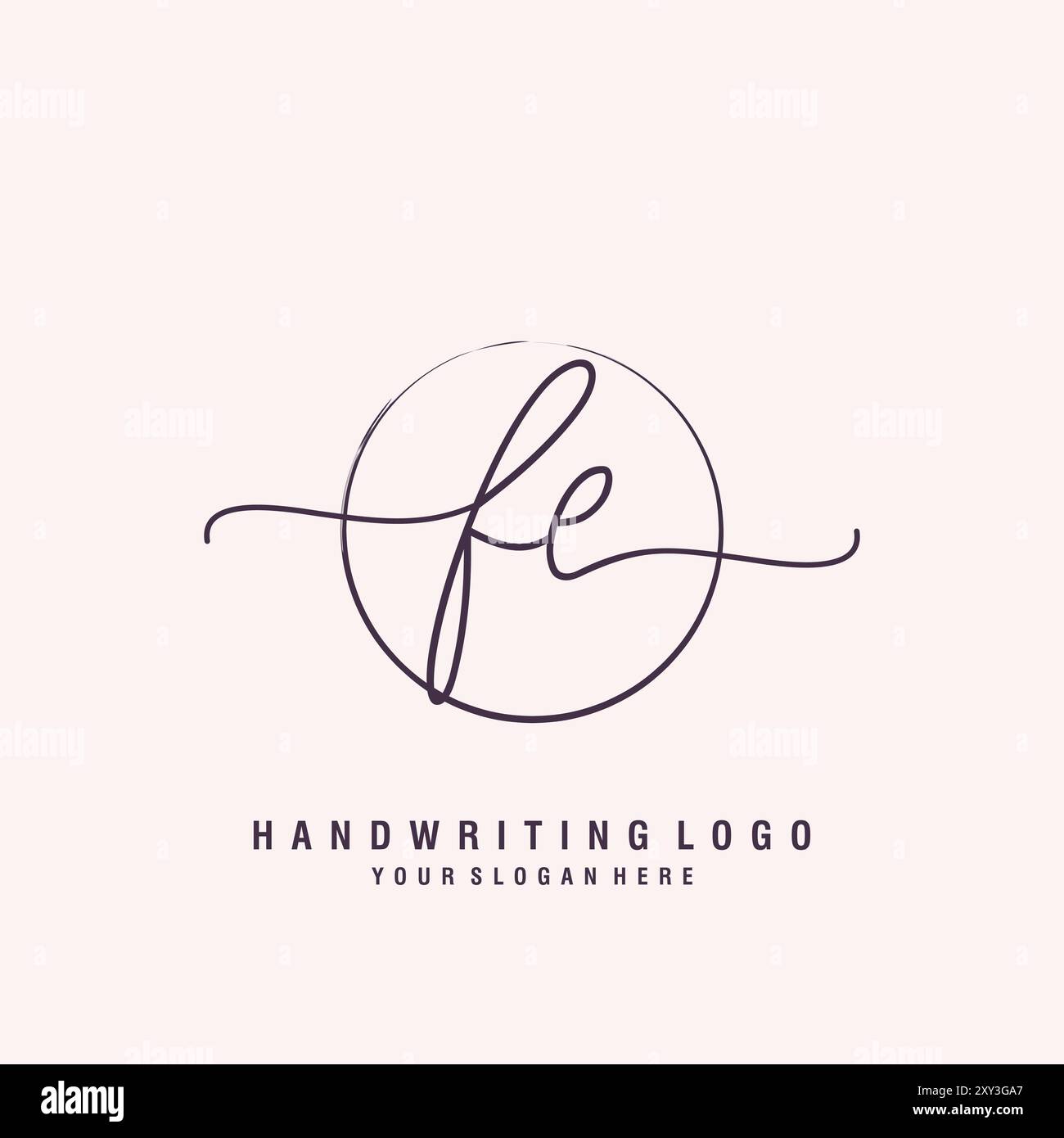 Fe minimal logo Stock Vector Images - Alamy