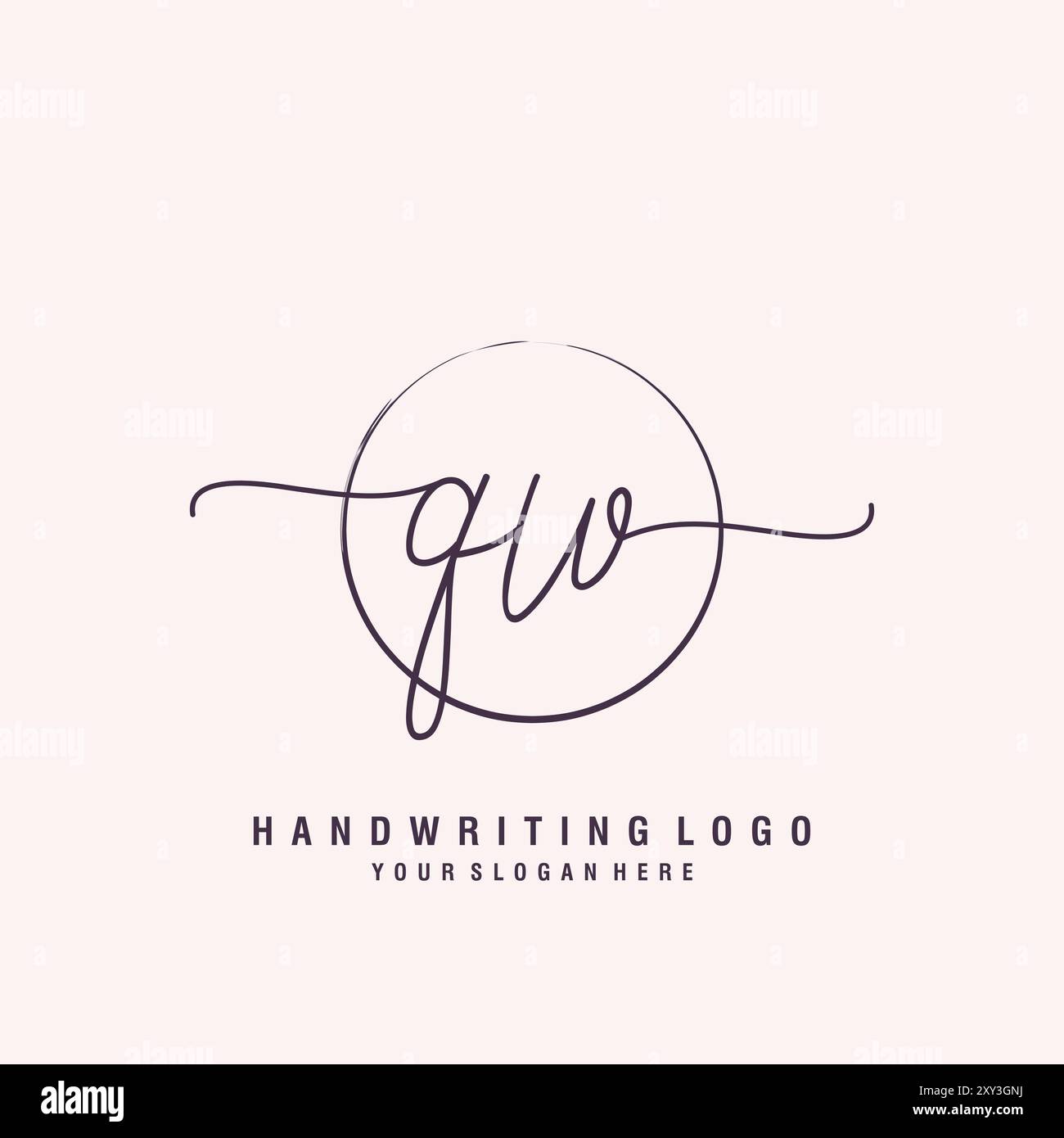 Qw modern logo hi-res stock photography and images - Alamy