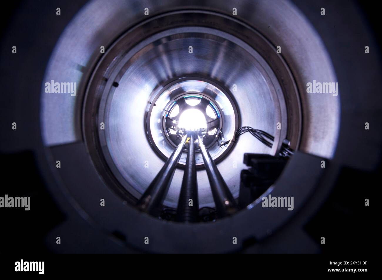 Particle beam guide in an experiment room at the Large Heavy Ion ...