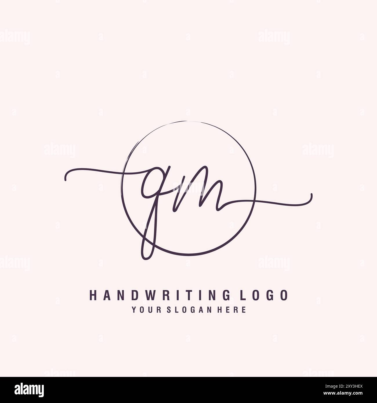 Qm minimal logo hi-res stock photography and images - Alamy