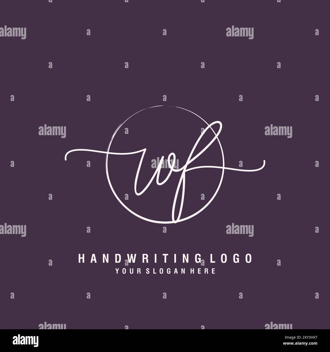 Wf minimal logo hi-res stock photography and images - Alamy