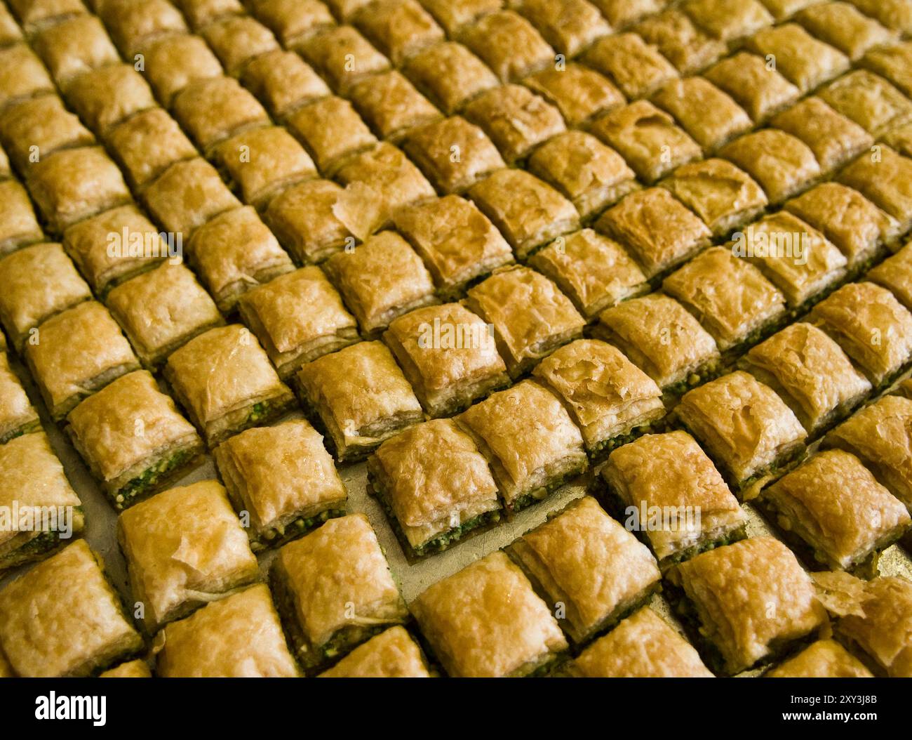 Traditional Middle Eastern pastry desserts in a local sweets shop in ...