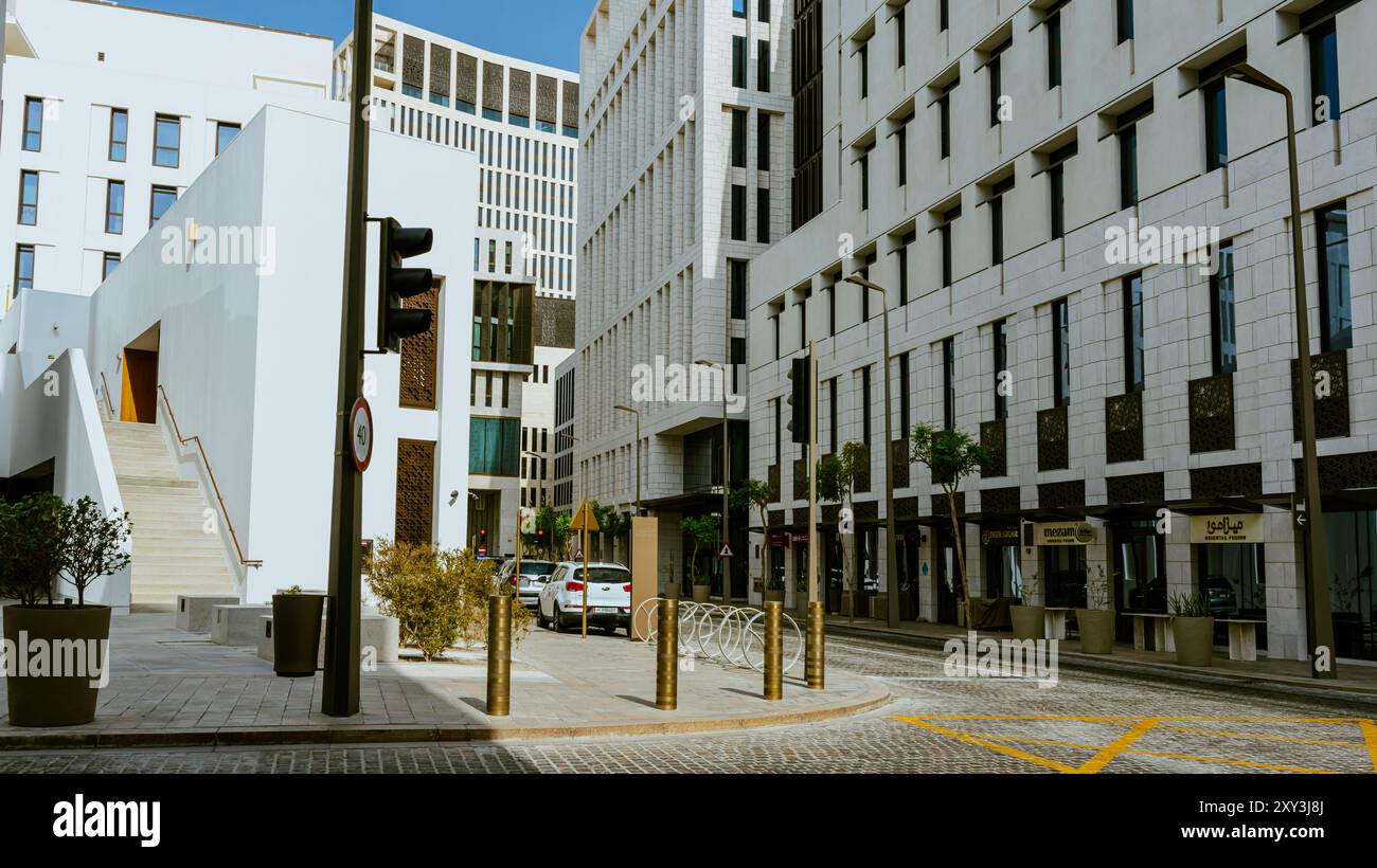 Cityscape office buildings with modern corporate architecture ...