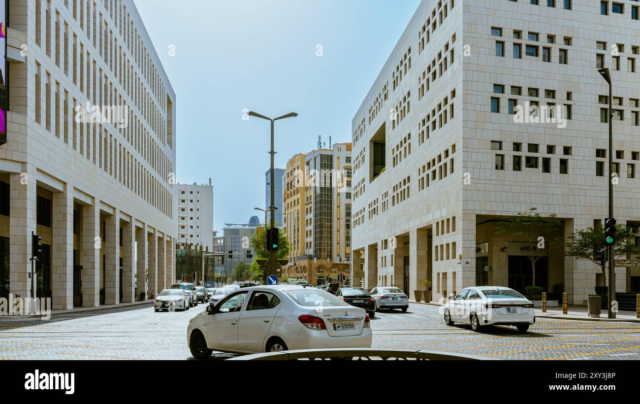 Cityscape office buildings with modern corporate architecture ...