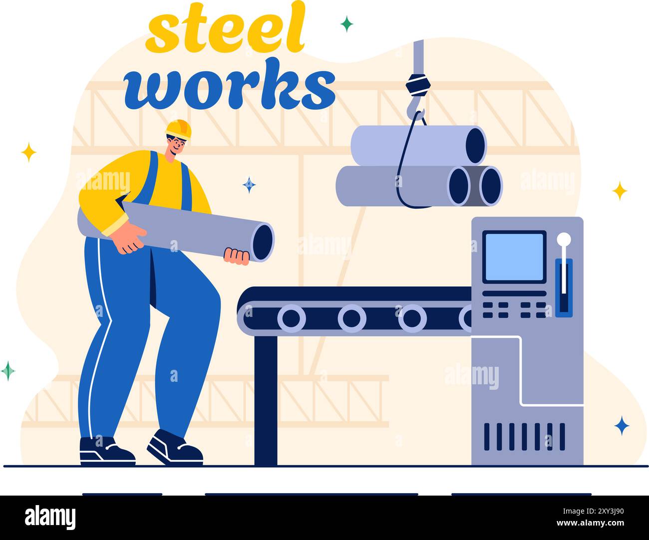 Steel casting Stock Vector Images - Alamy