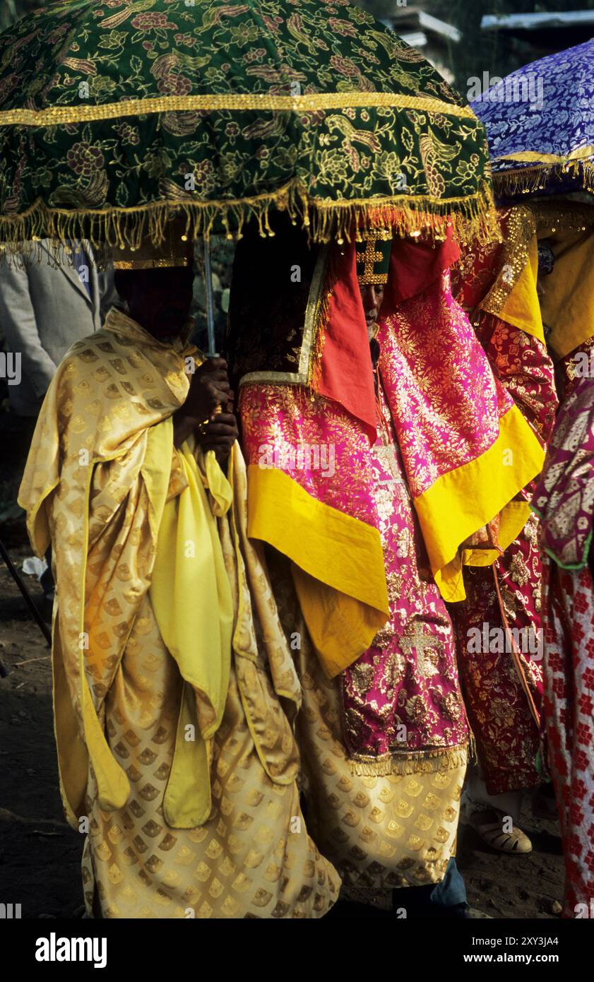 A colorful Timkat festival procession in Ethiopia Stock Photo - Alamy