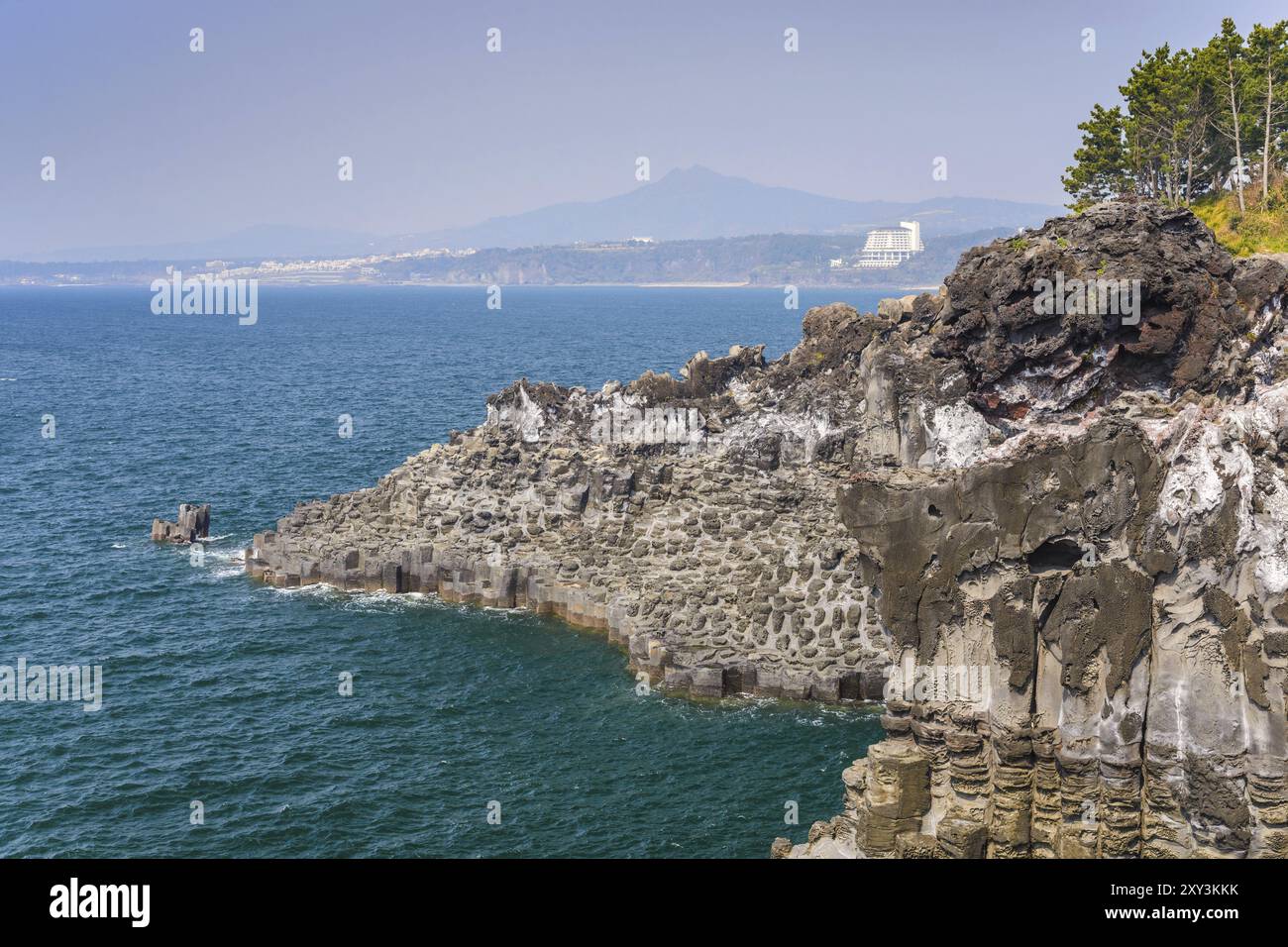 Daepo Jusangjeolli Cliff, Jeju Island, South Korea, Asia Stock Photo ...
