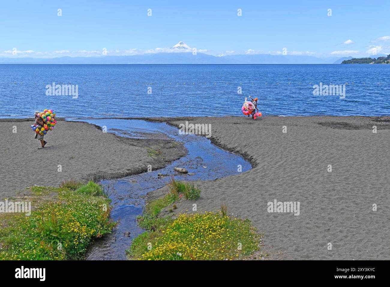 Landscapes, people, flora in southern Chile, near Puerto Varas and ...