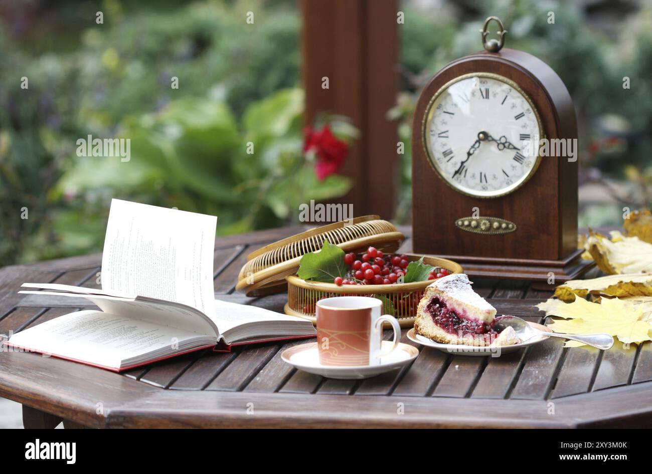 Time For Tea. Still life with a clock Stock Photo - Alamy