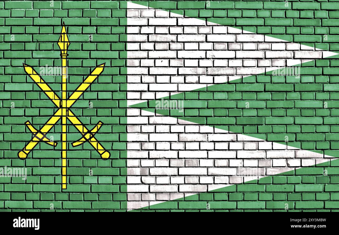 Flag of Wlodawa painted on brick wall Stock Photo - Alamy