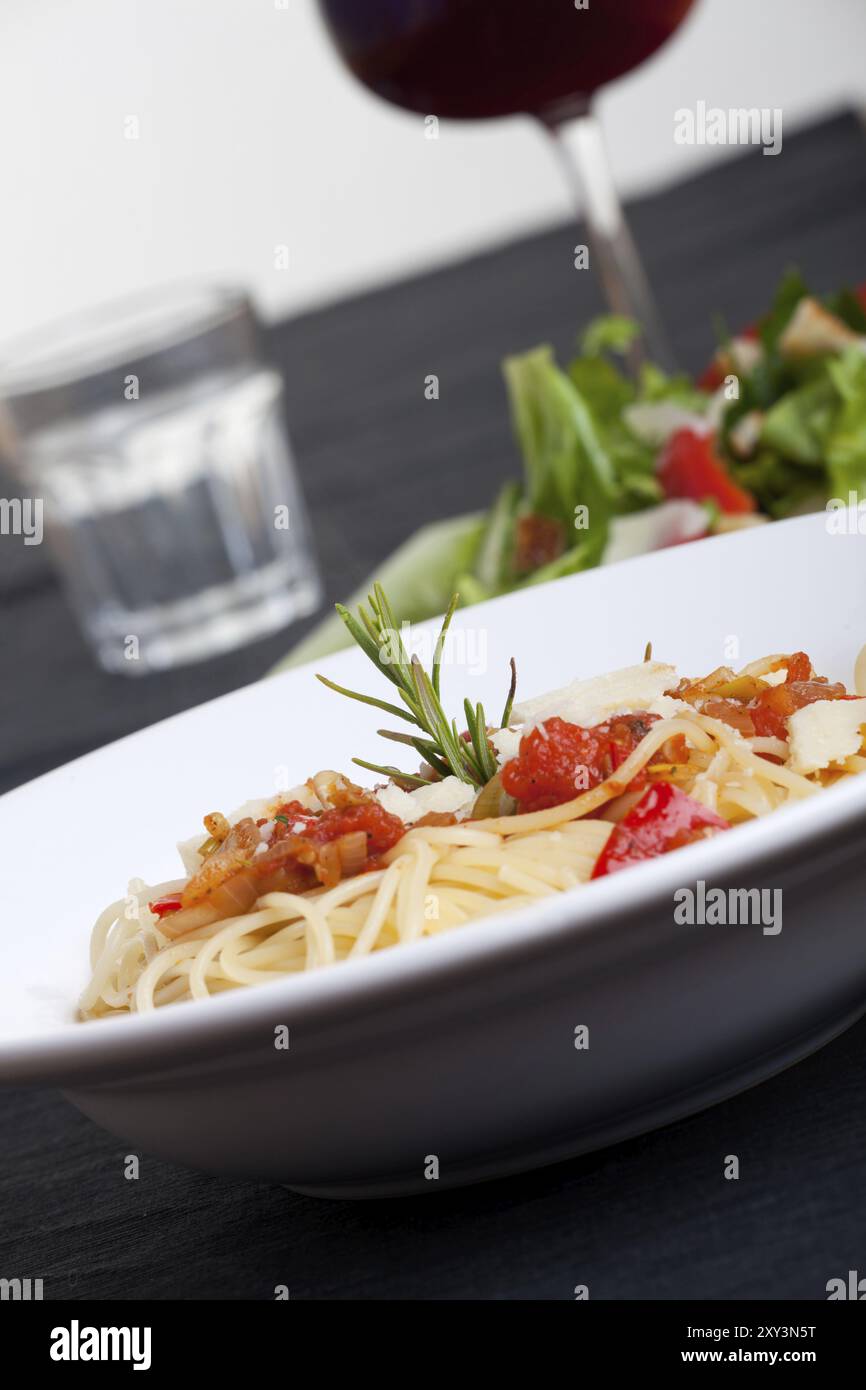 Rosemary on spaghetti Stock Photo - Alamy