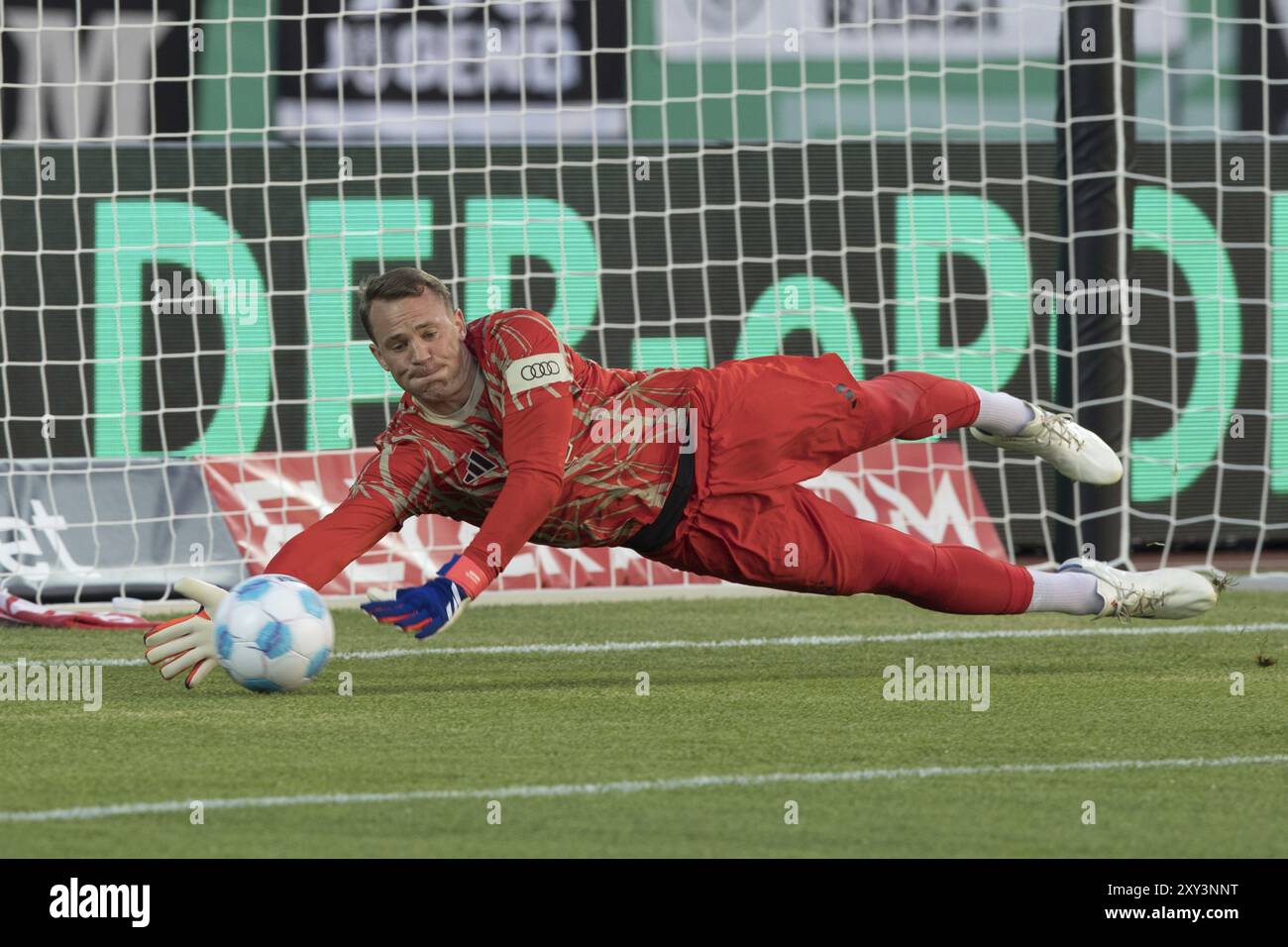Football match, captain and goalkeeper Manuel NEUER FC Bayern Munich in ...