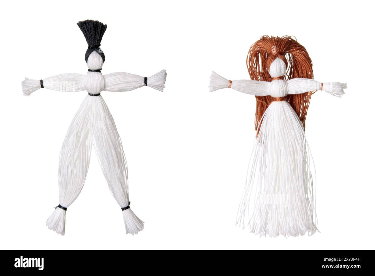 Sewing craft string fiber thread doll toy people Stock Photo - Alamy