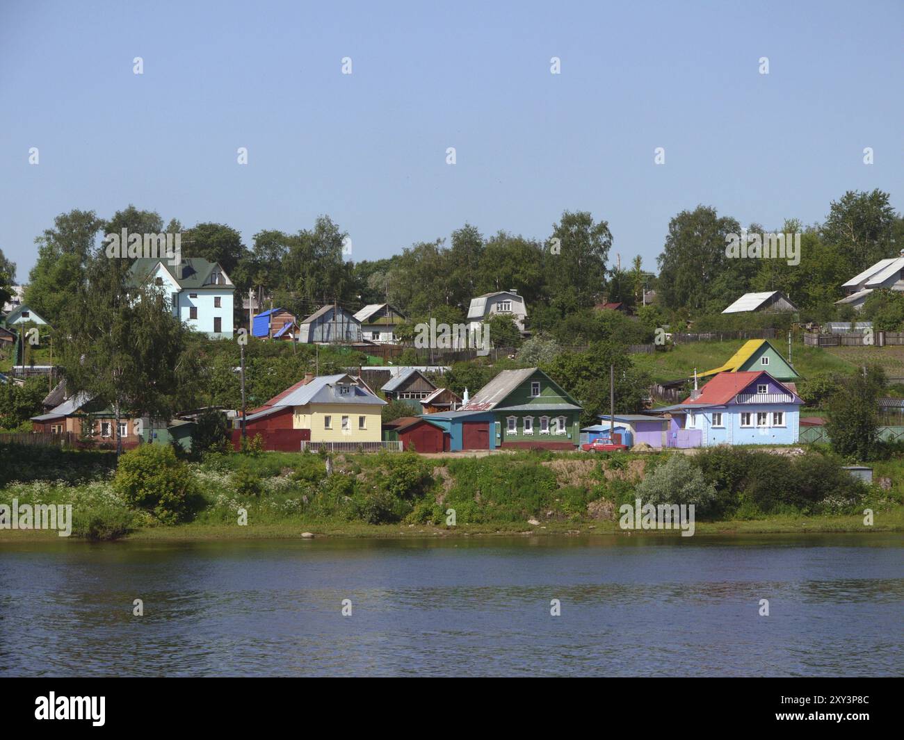 Village on the Volga Stock Photo - Alamy