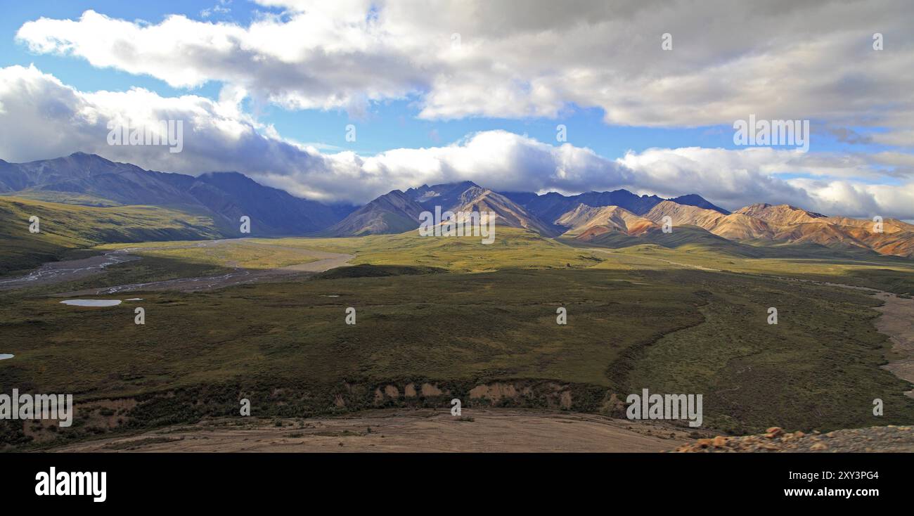Panorama of Denali National Park in Alaska Stock Photo - Alamy