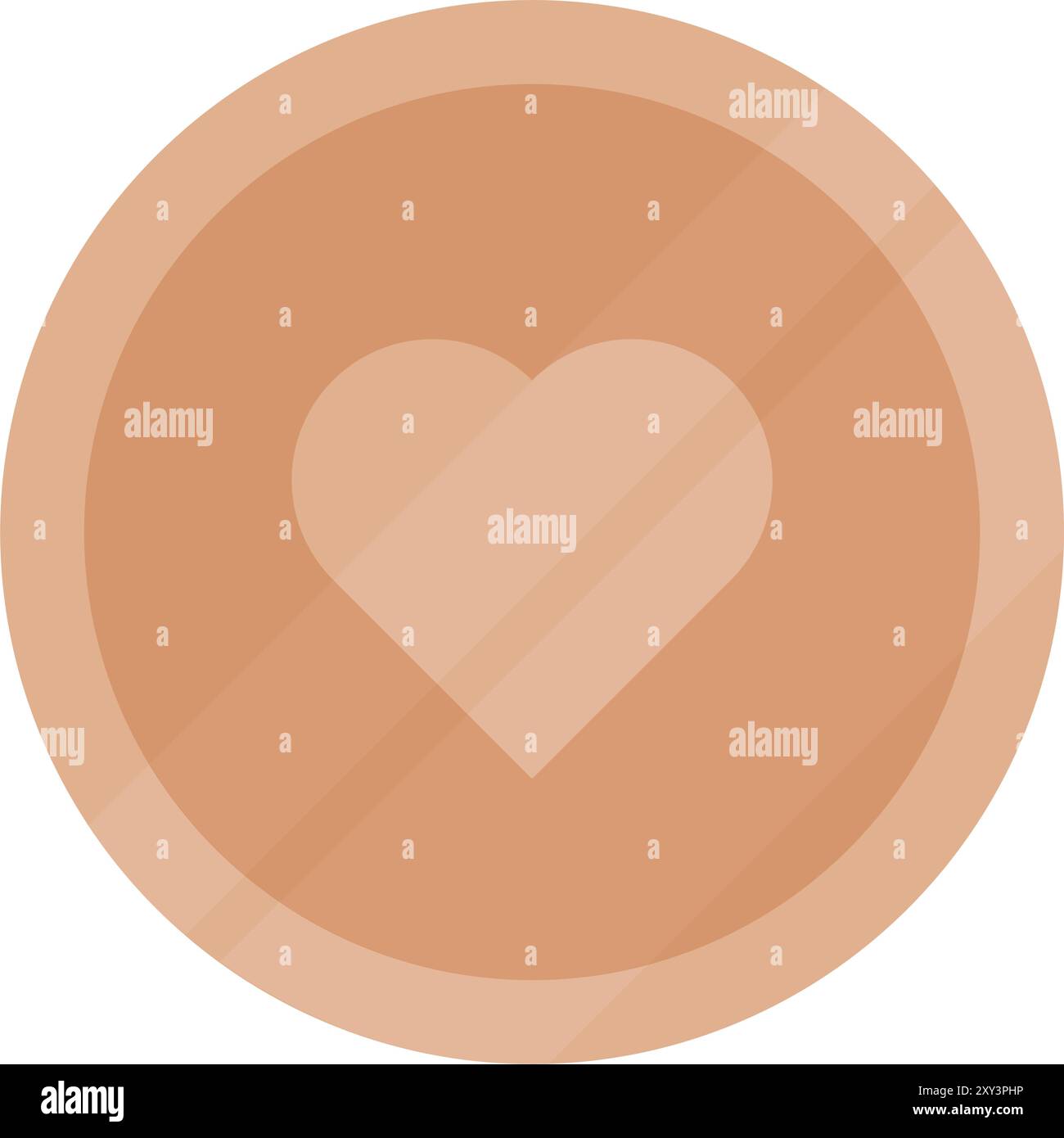 Bronze coin. Bronze coin with heart Stock Vector Image & Art - Alamy