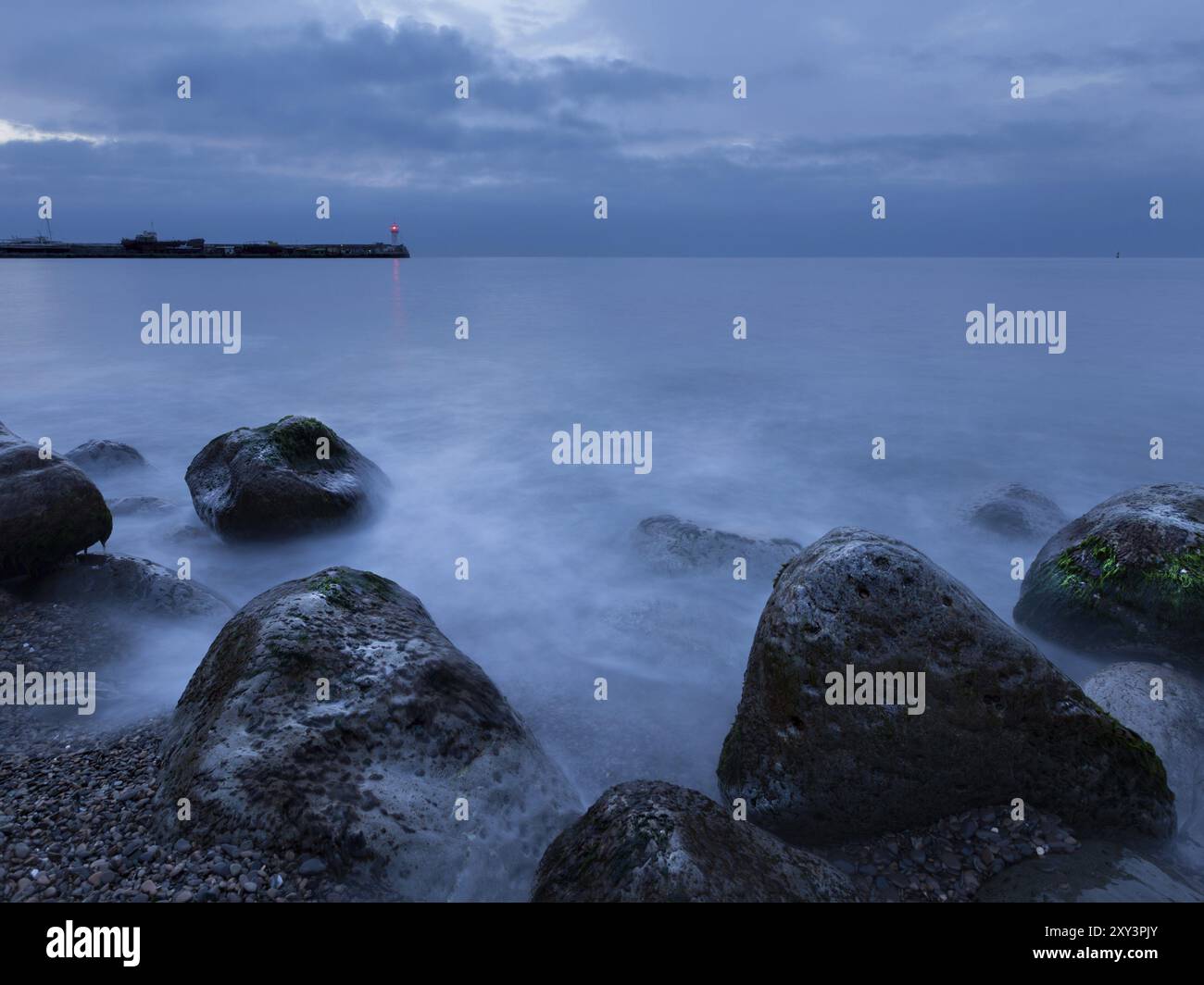 Cloudy morning seascape. Yalta, Crimea, Ukraine, Europe Stock Photo - Alamy
