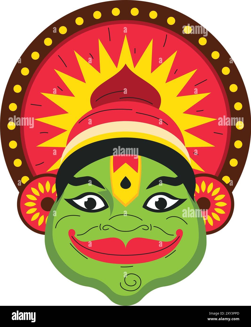 kathakali face happy onam festival Stock Vector Image & Art - Alamy