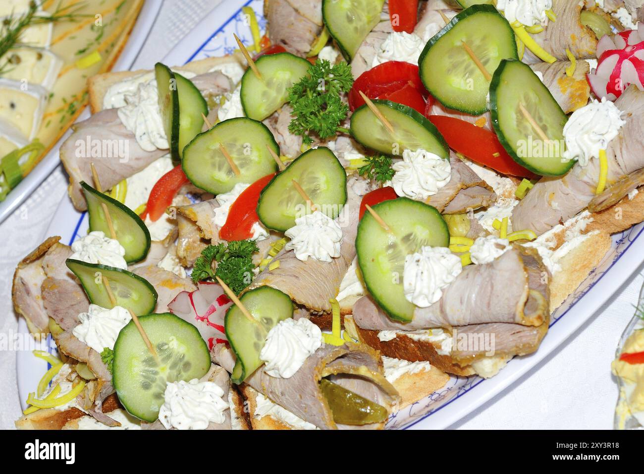 Various cold plates.various cold plates.canapes Stock Photo - Alamy