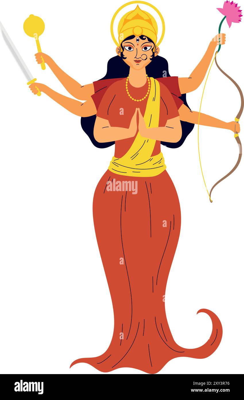 durga puja hindu festival navratri Stock Vector Image & Art - Alamy
