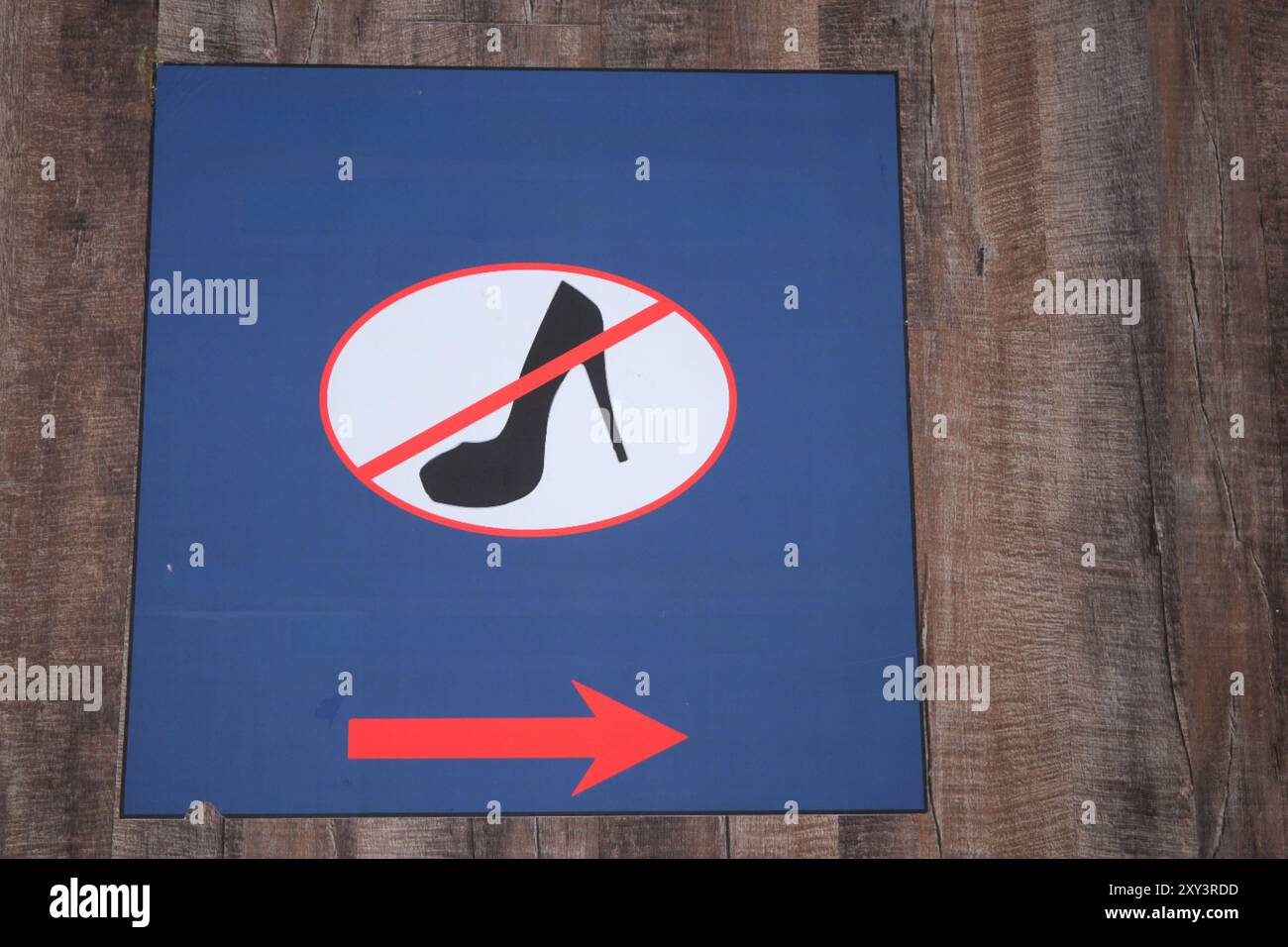 Warning Sign No High Heels Allowed Here Please Follow This Directional ...
