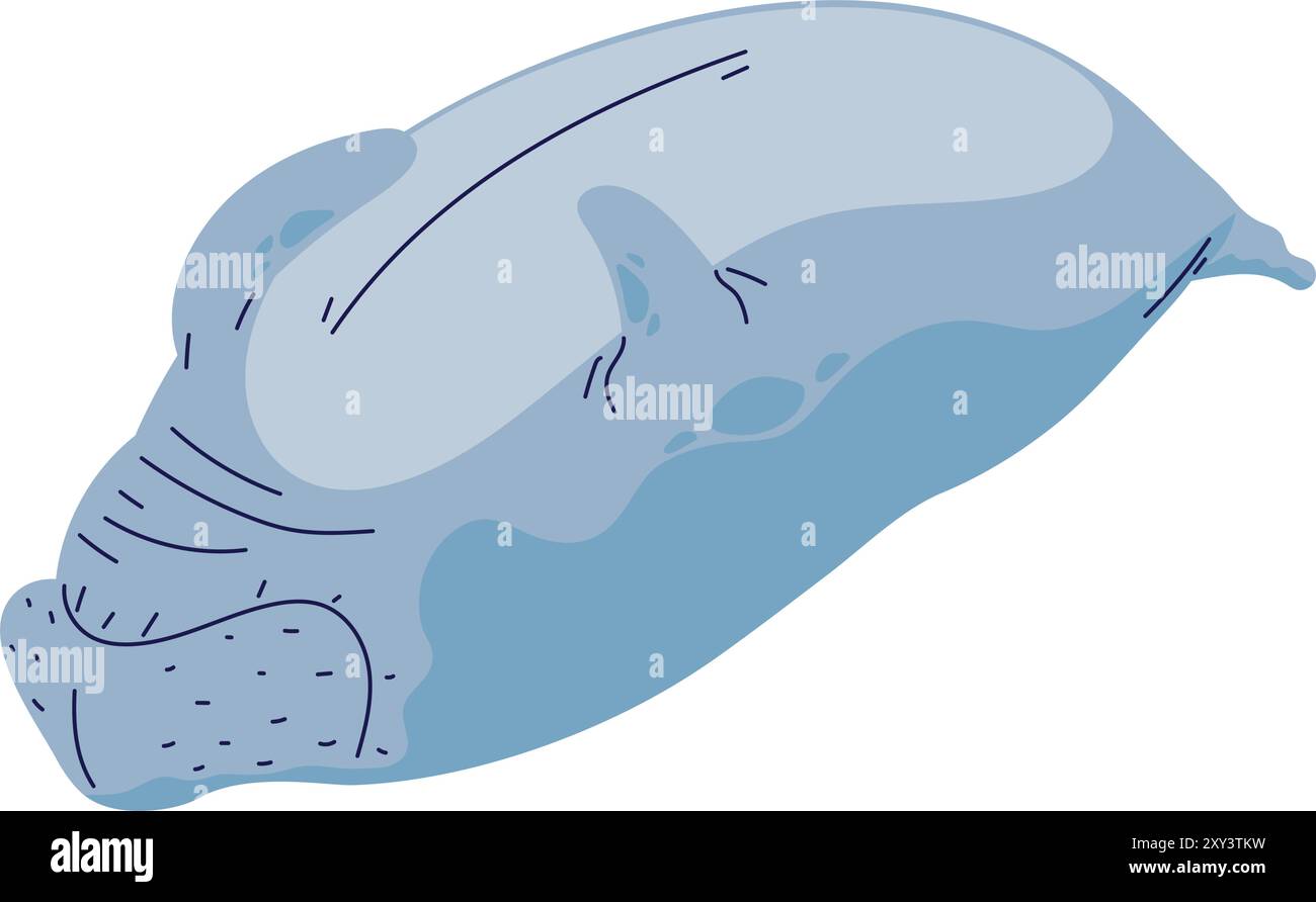 cute sea cow swimming alone Stock Vector Image & Art - Alamy