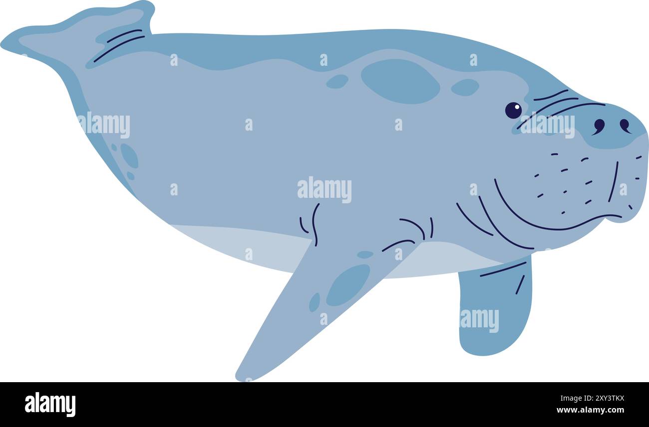 Manatee cartoon Stock Vector Images - Alamy