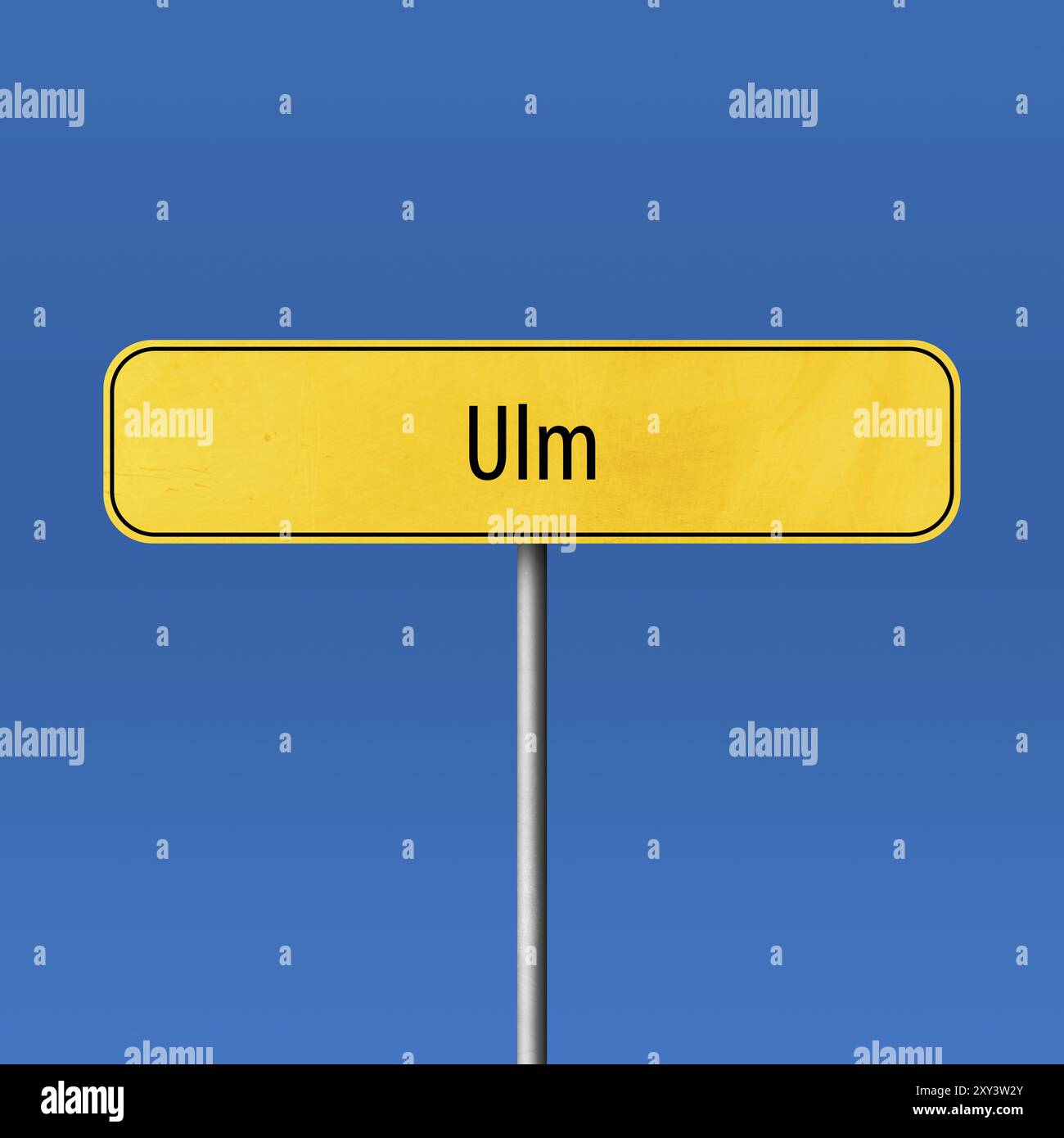 Ulm, town sign, place name sign Stock Photo - Alamy