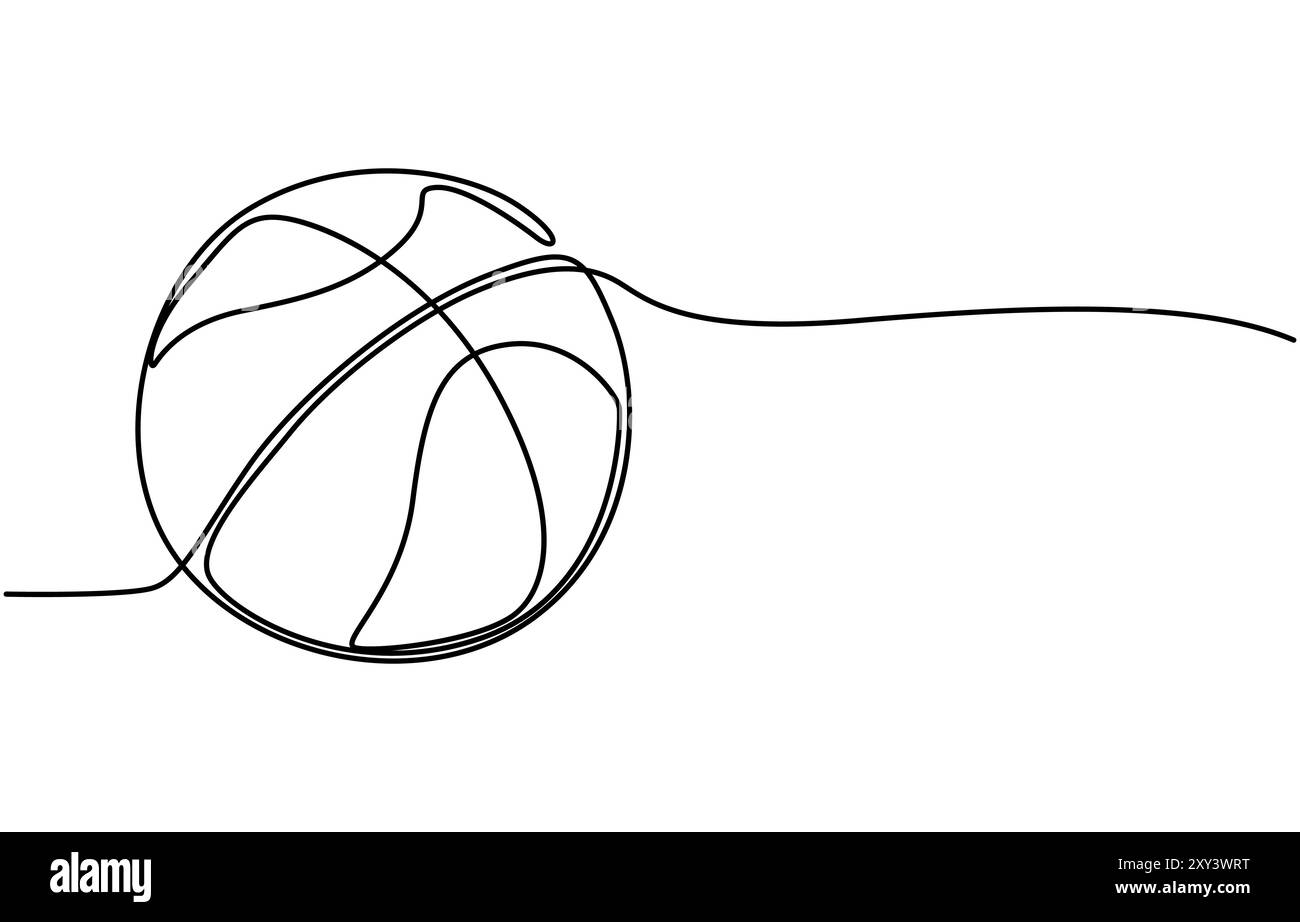Basketball Continuous Line Icon, Basketball Continuous Line ...