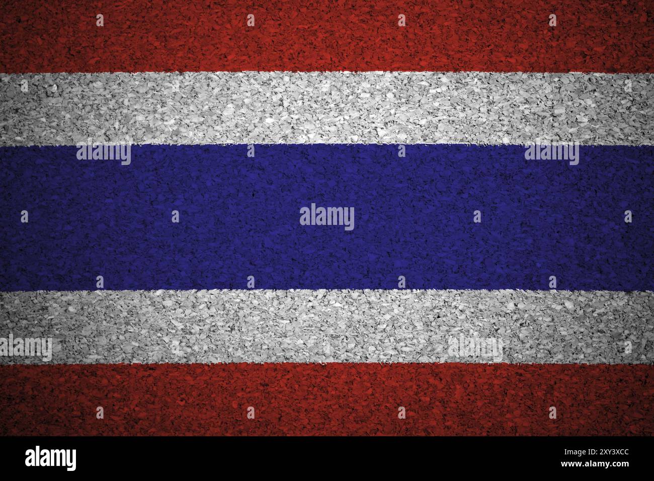 The Thai flag painted on a cork board Stock Photo - Alamy