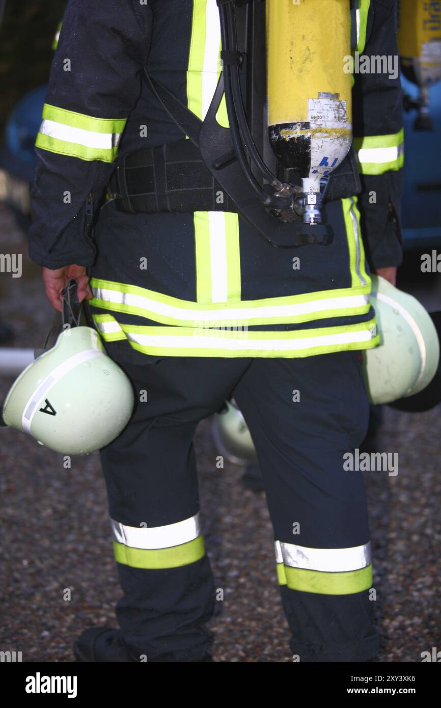 Fire brigade in action Stock Photo - Alamy